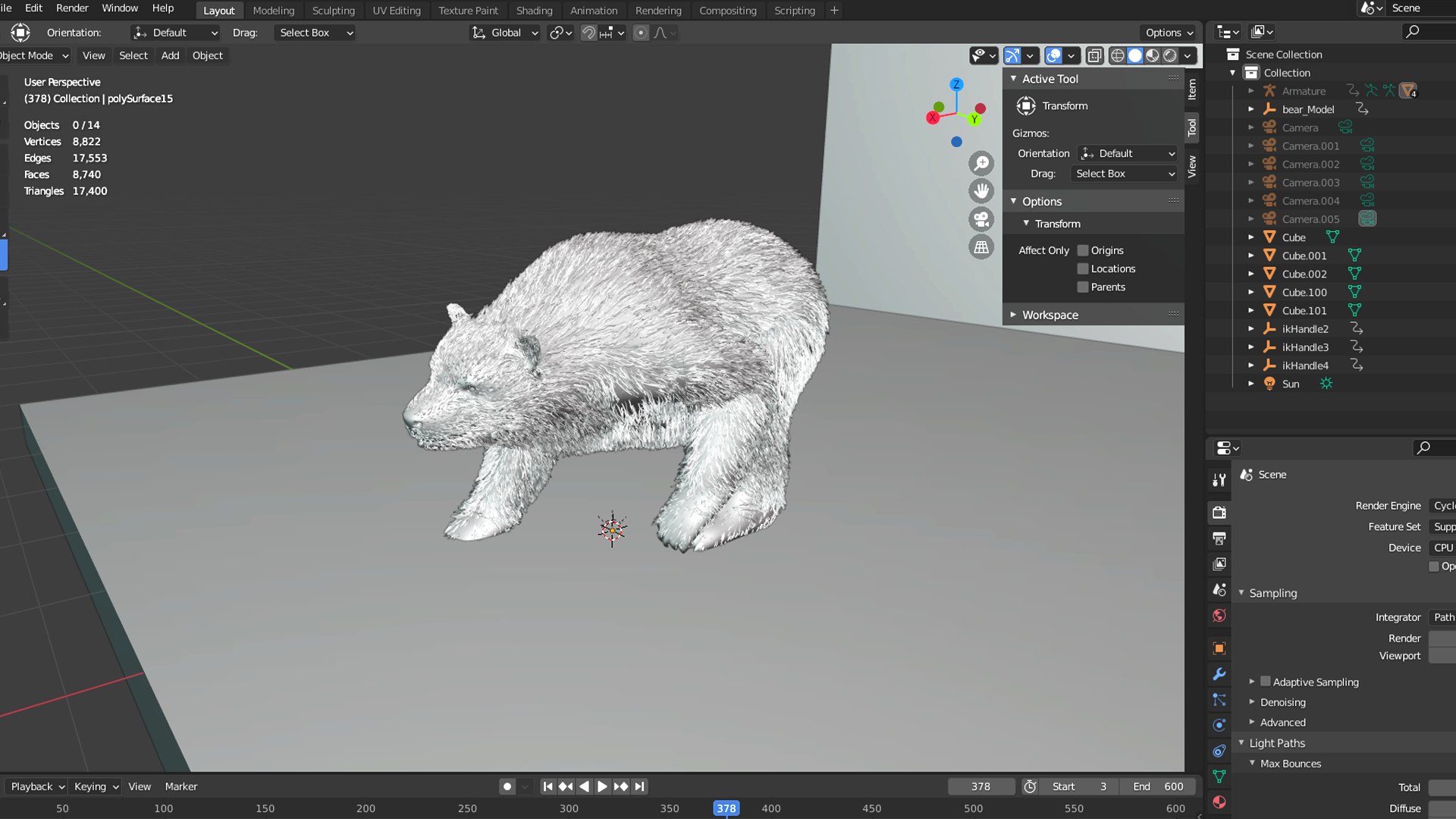 3D Black Bear Animated Fur - TurboSquid 1715770