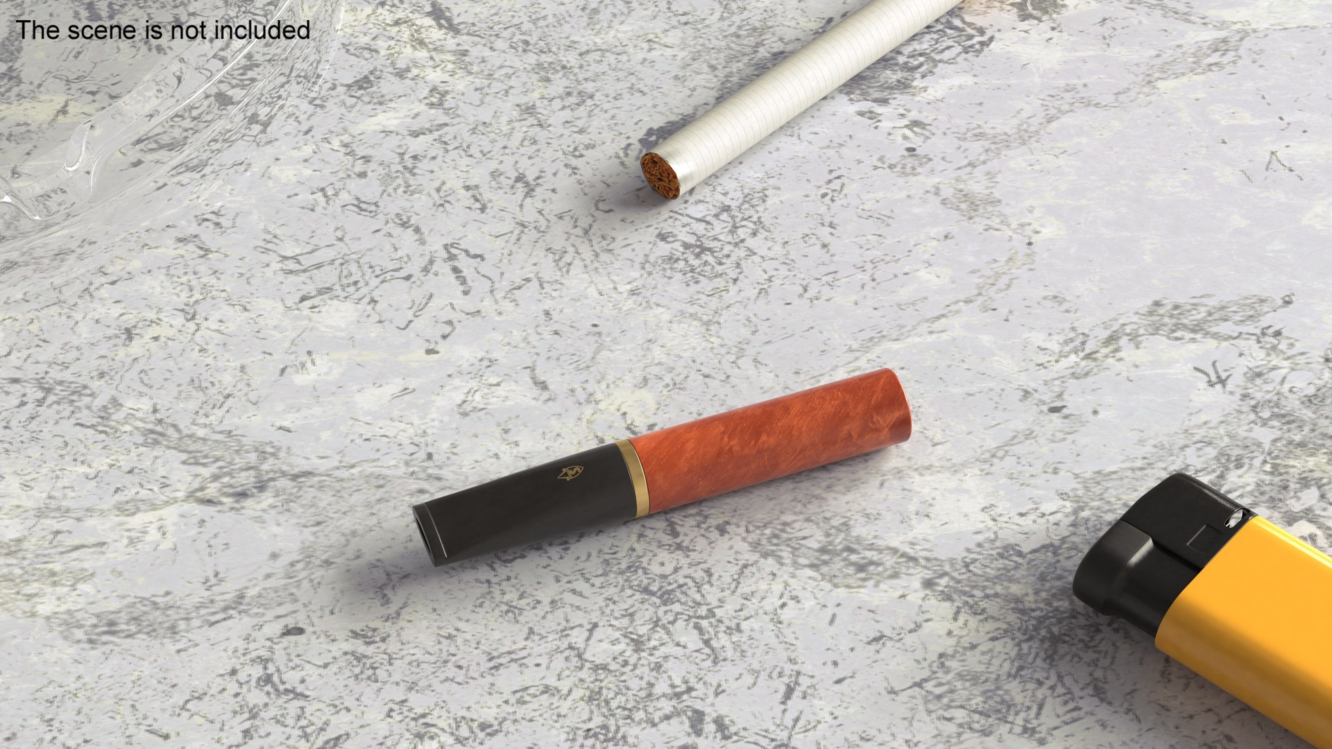 Short Cigarette Holder Dark 3D Model - TurboSquid 2211521