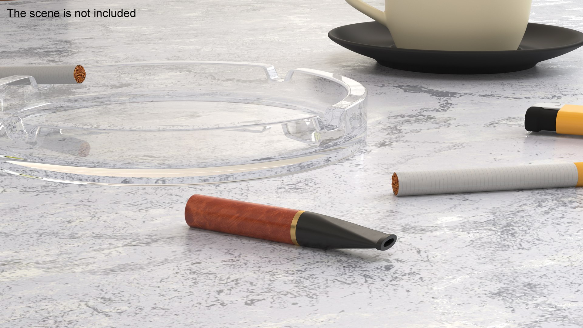 Short Cigarette Holder Dark 3D Model - TurboSquid 2211521