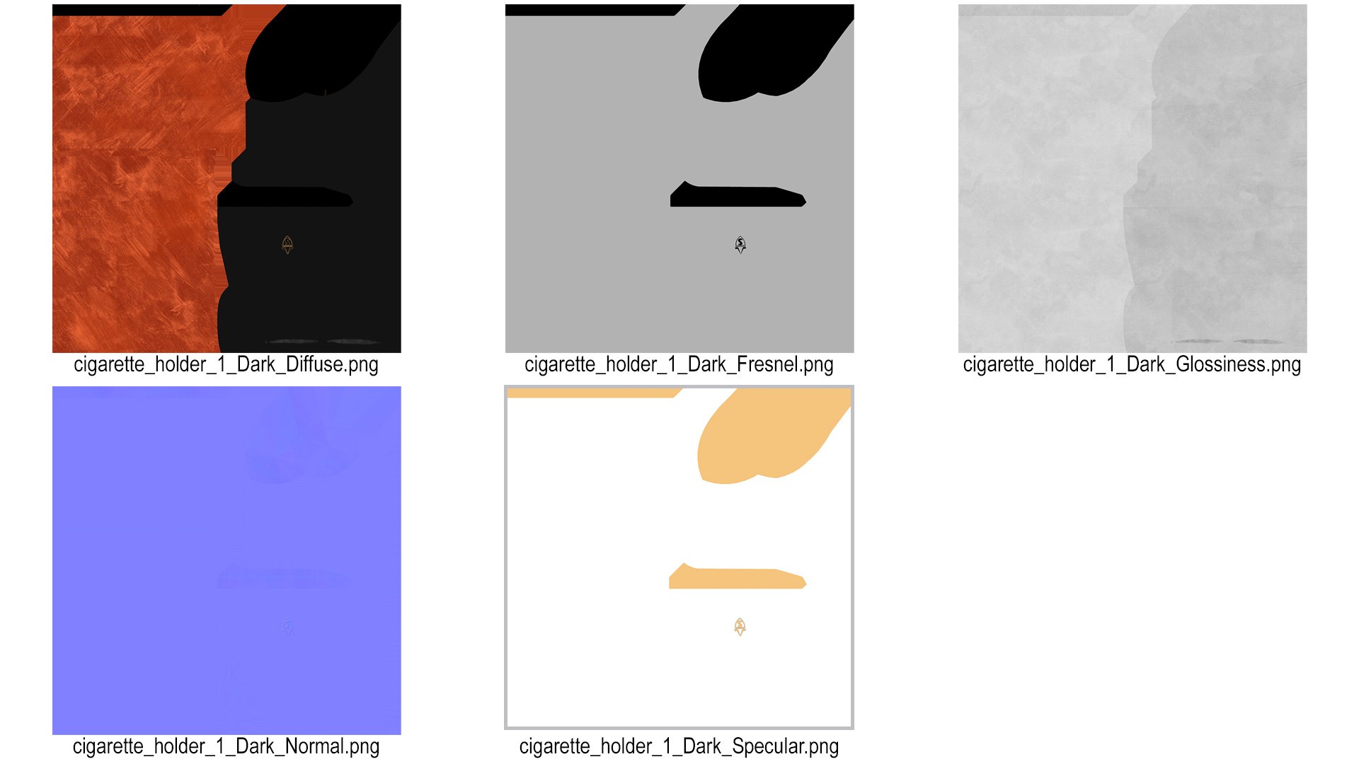 Short Cigarette Holder Dark 3D Model - TurboSquid 2211521