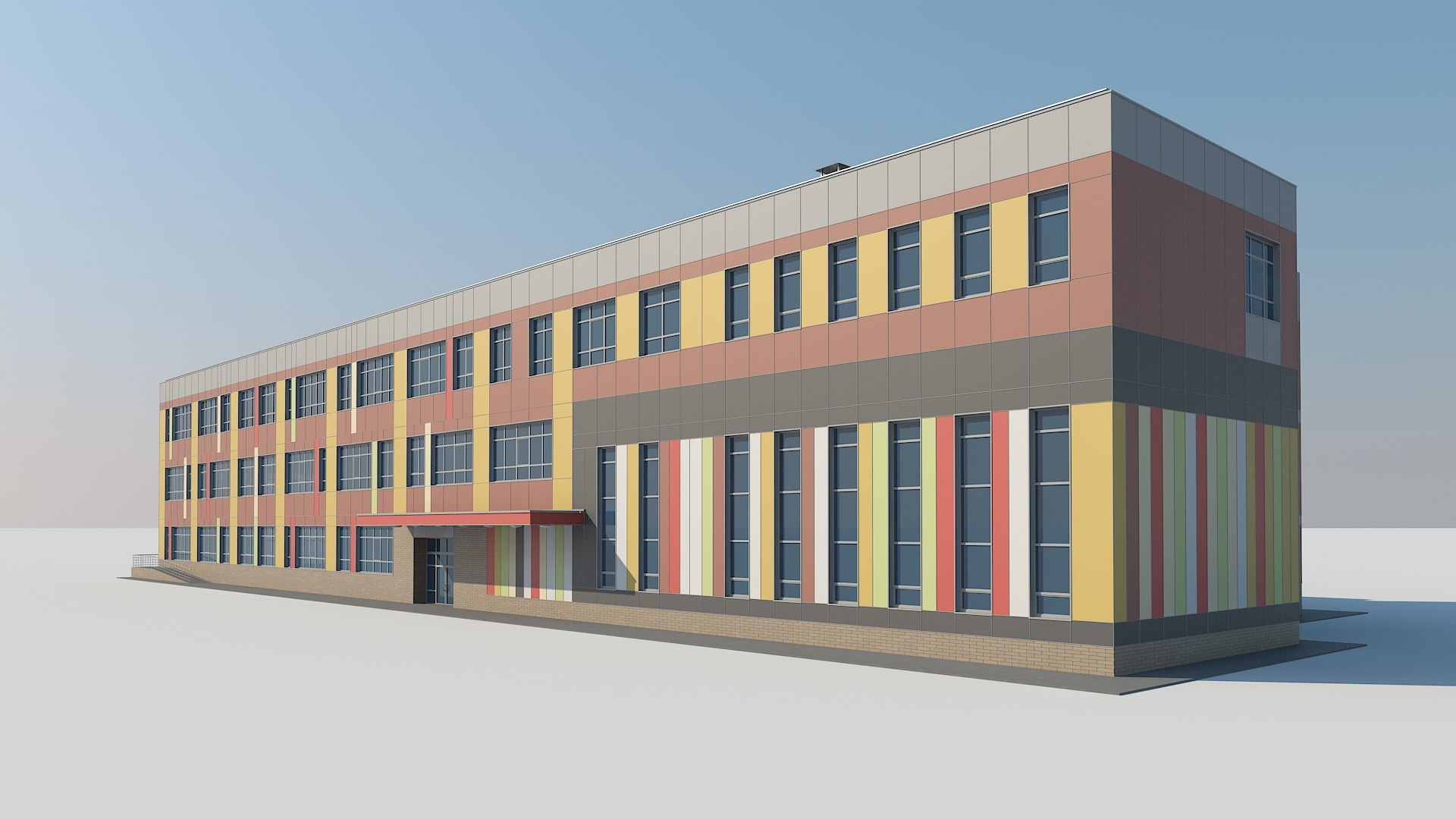 3D Model School Building - TurboSquid 1448796