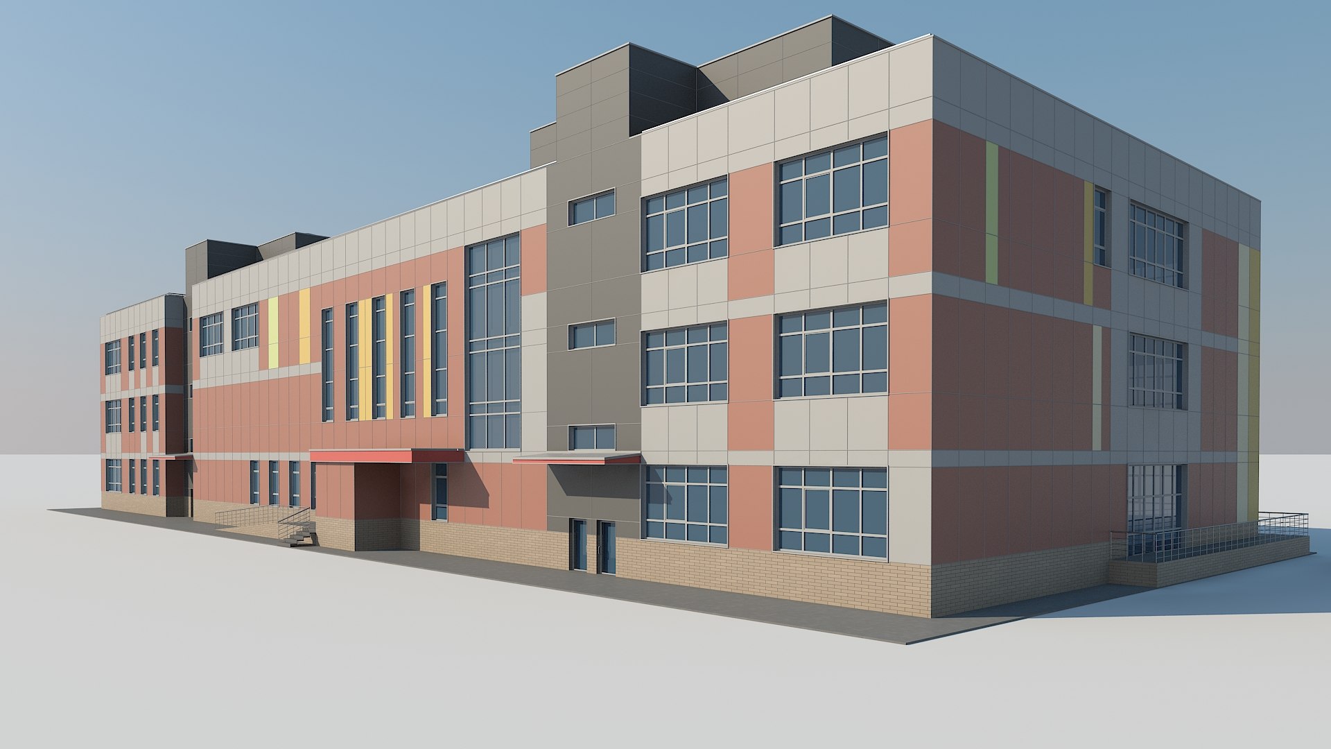 3D Model School Building - TurboSquid 1448796