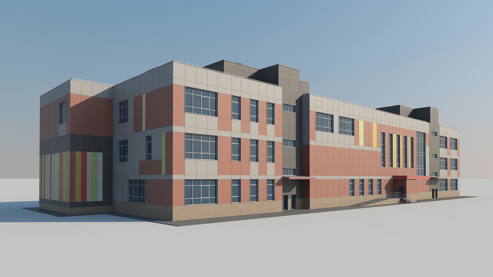 3D Model School Building - TurboSquid 1448796