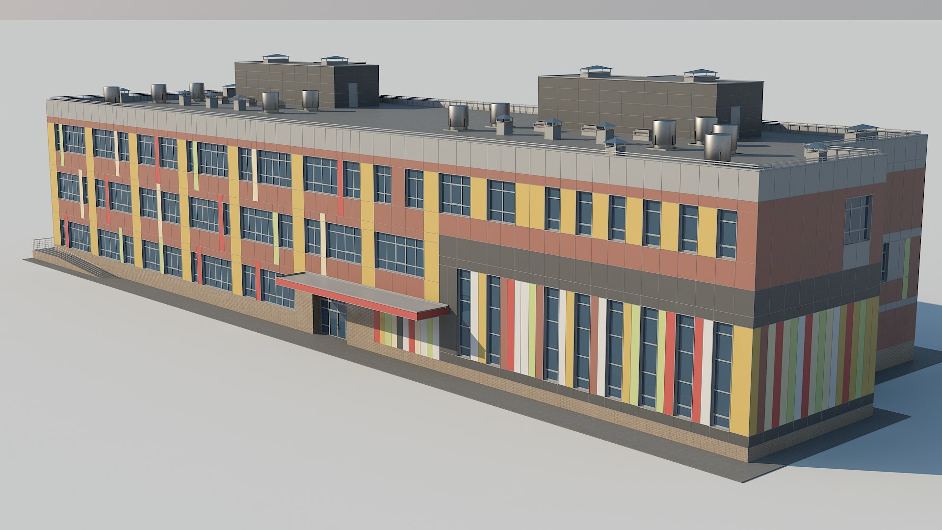 3D Model School Building - TurboSquid 1448796