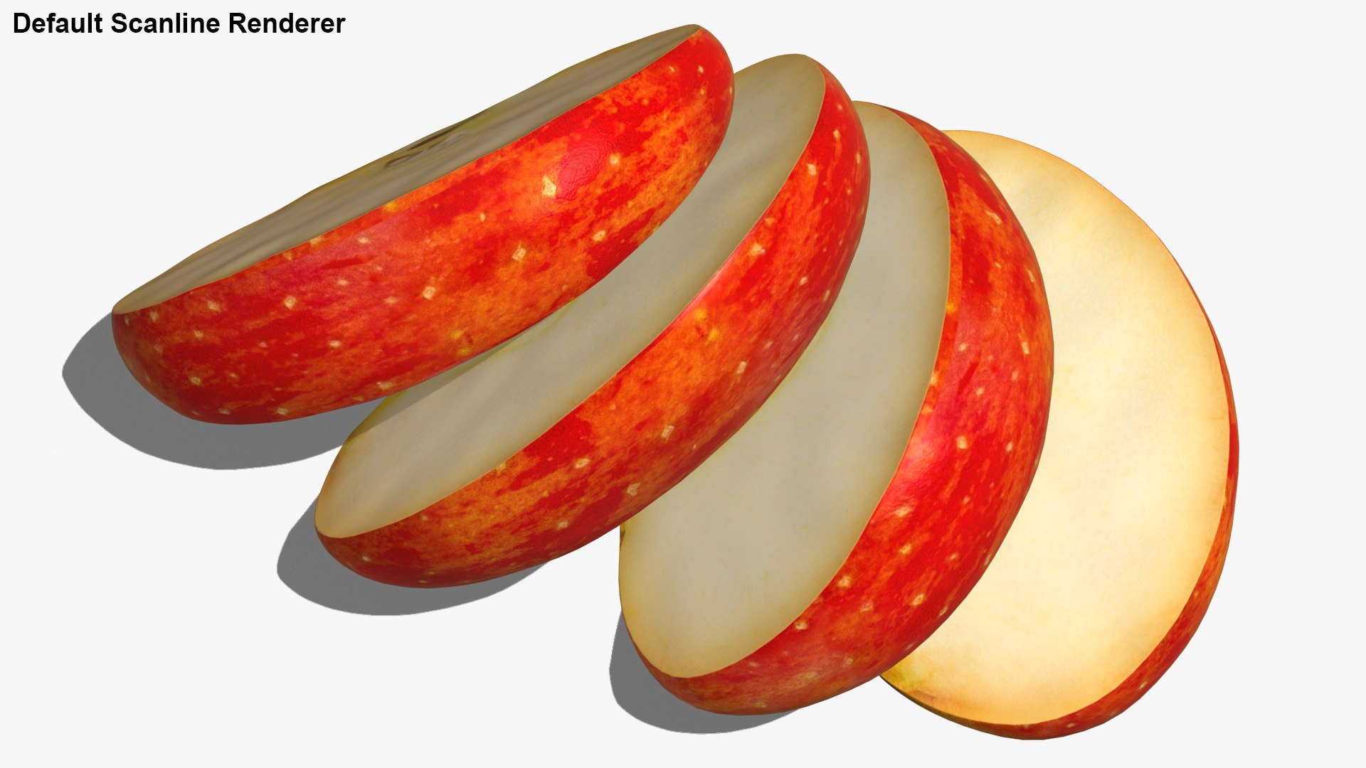3D Model Realistic Apple Slice - TurboSquid 1496966