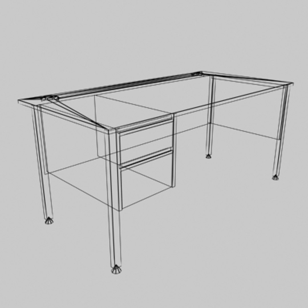 Office Desk 3d Model