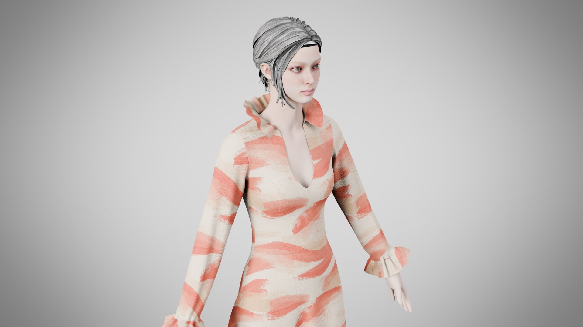Dress 29 Coral Horizon 3D Model - TurboSquid 2488115