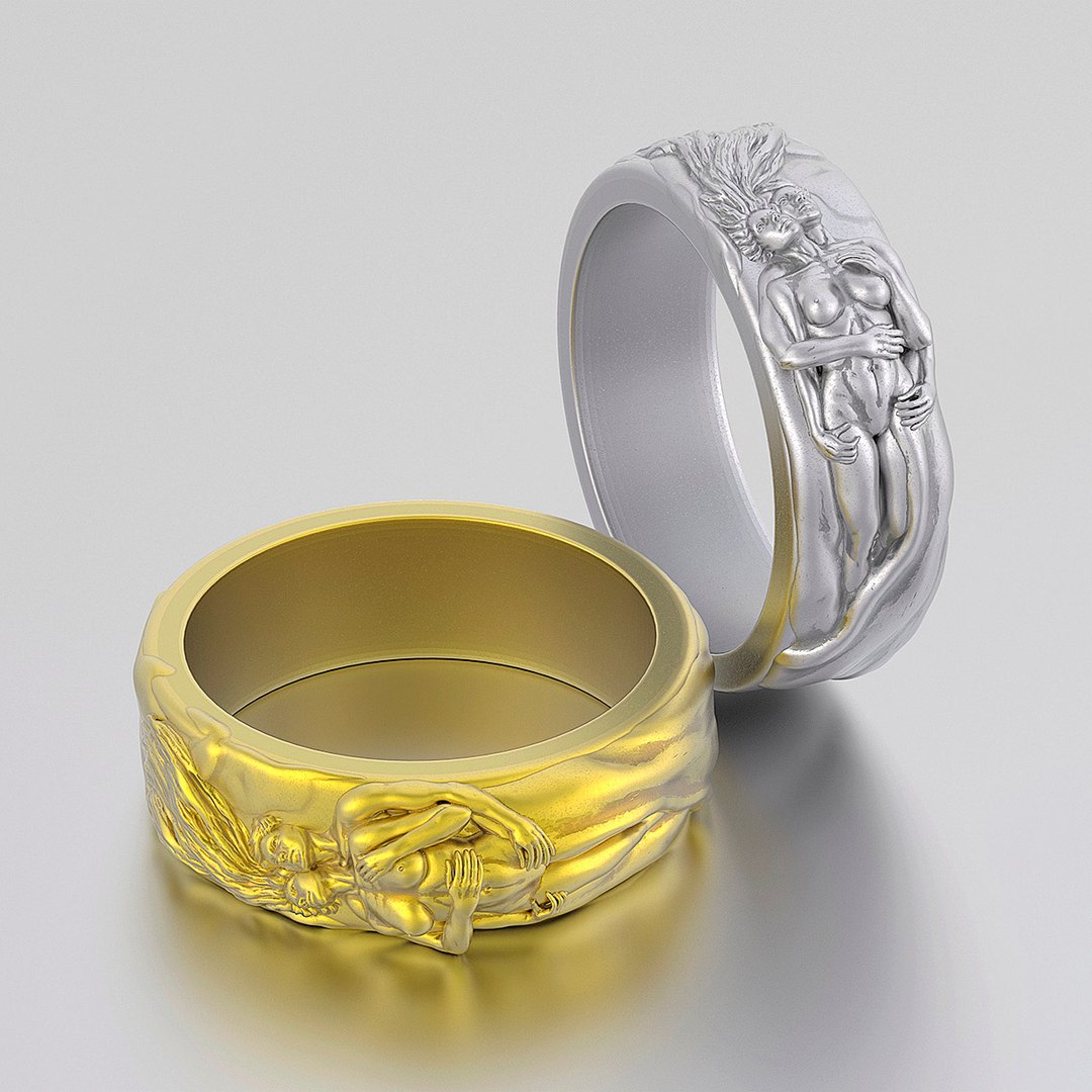 Ring Couple Hugging Obj