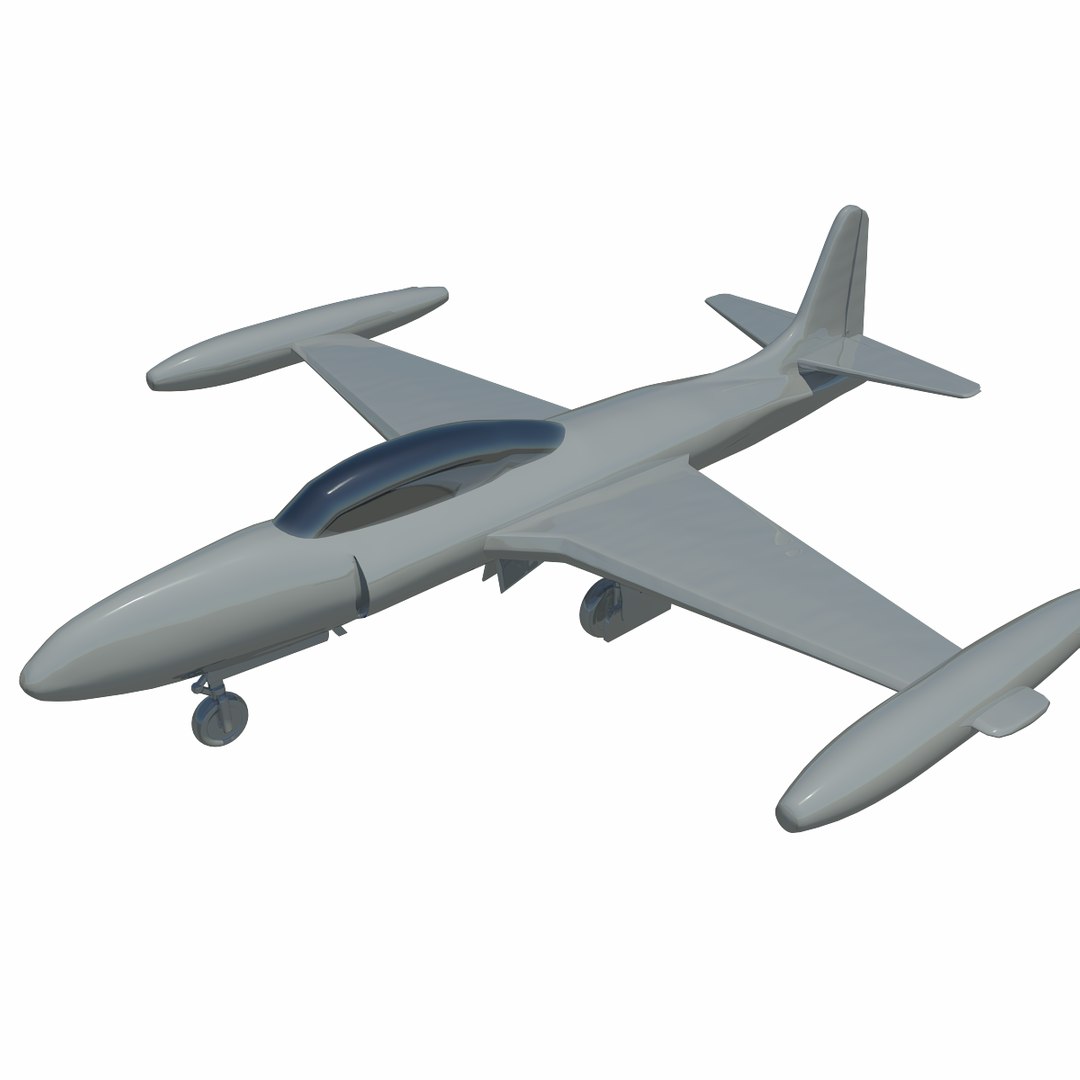 3d T-33 Jet Fighter Model