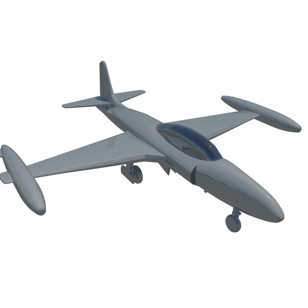 3d T-33 Jet Fighter Model