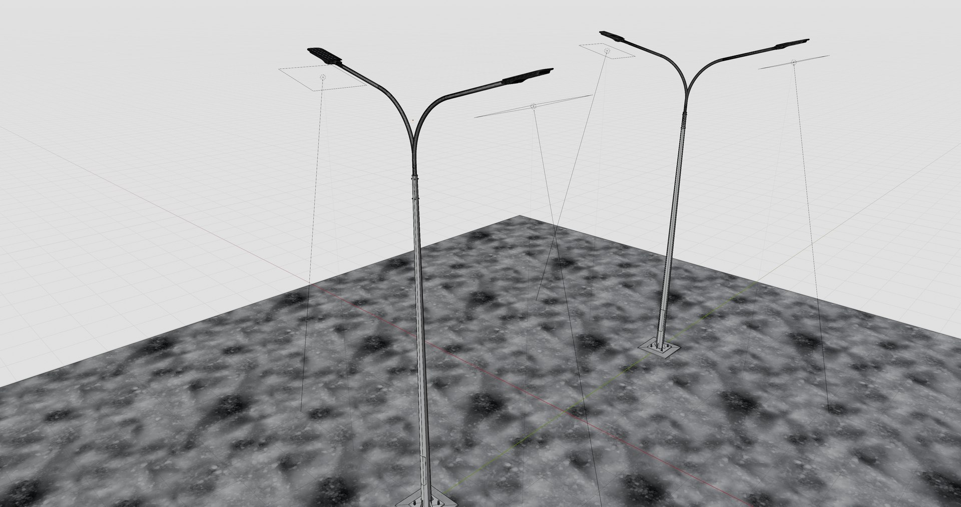 3D 6MT LIGHTING POLE-DOUBLE BENDING ARM - TurboSquid 2296284