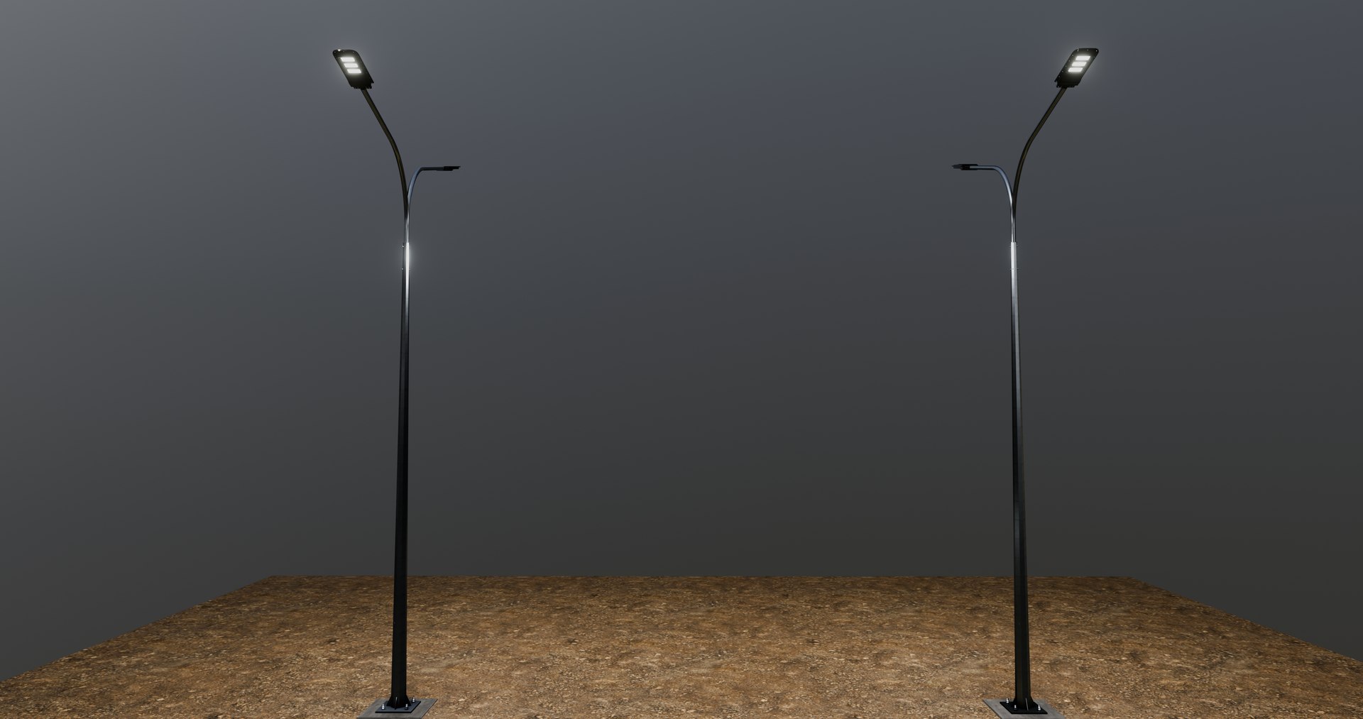 3D 6MT LIGHTING POLE-DOUBLE BENDING ARM - TurboSquid 2296284