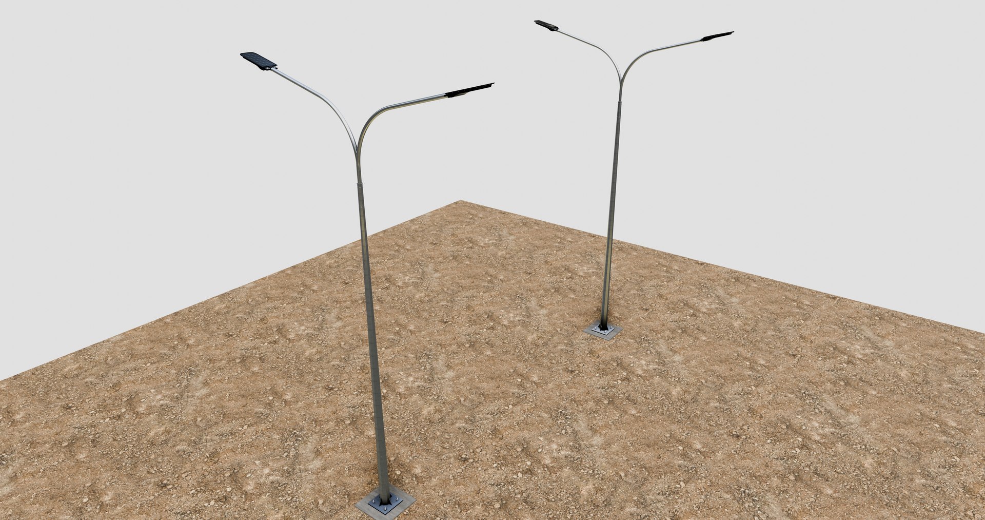 3D 6MT LIGHTING POLE-DOUBLE BENDING ARM - TurboSquid 2296284