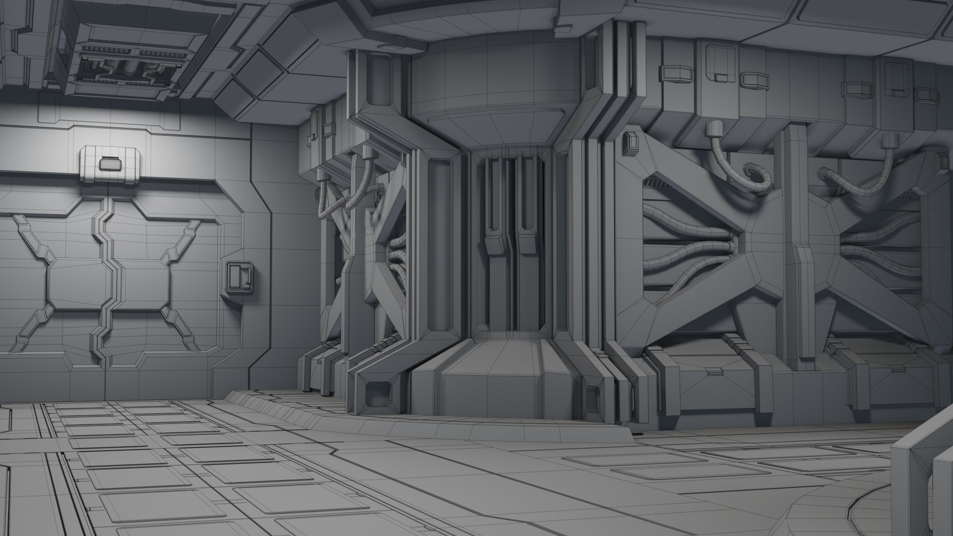 Sci Fi Modular Corridor 3D - TurboSquid 1628642