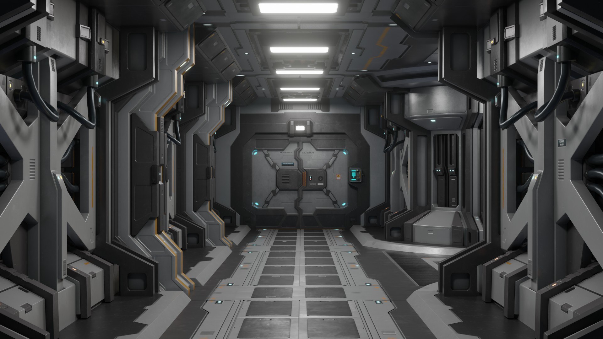 Sci Fi Modular Corridor 3D - TurboSquid 1628642