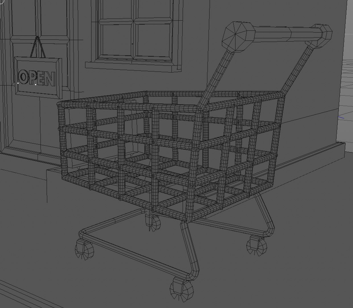 3D shop cart model - TurboSquid 1643553
