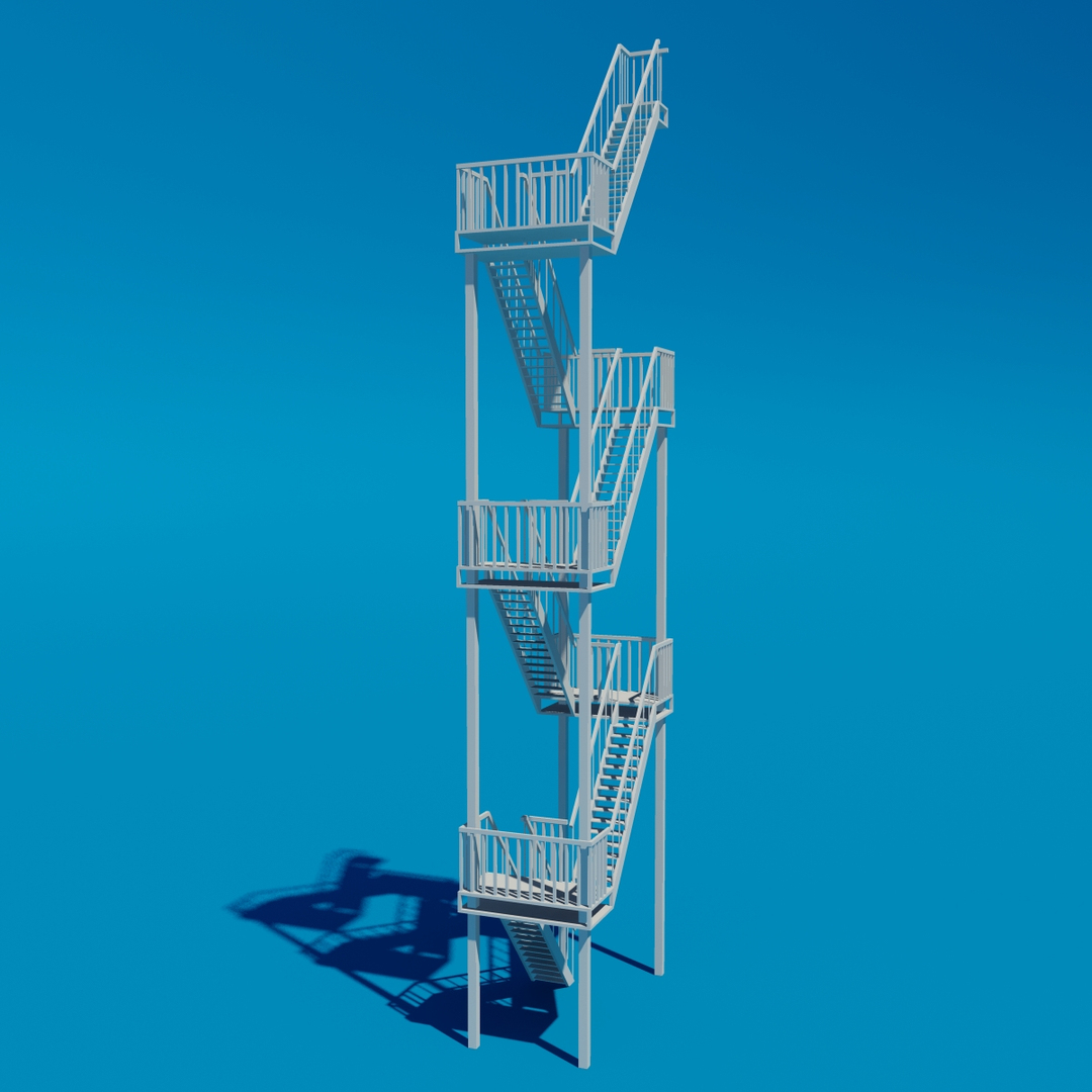 3d Ladder Industrial Model