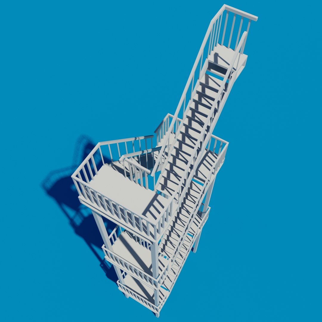 3d Ladder Industrial Model