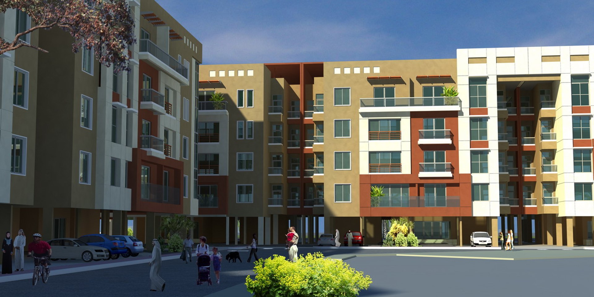 apartment block 3d model