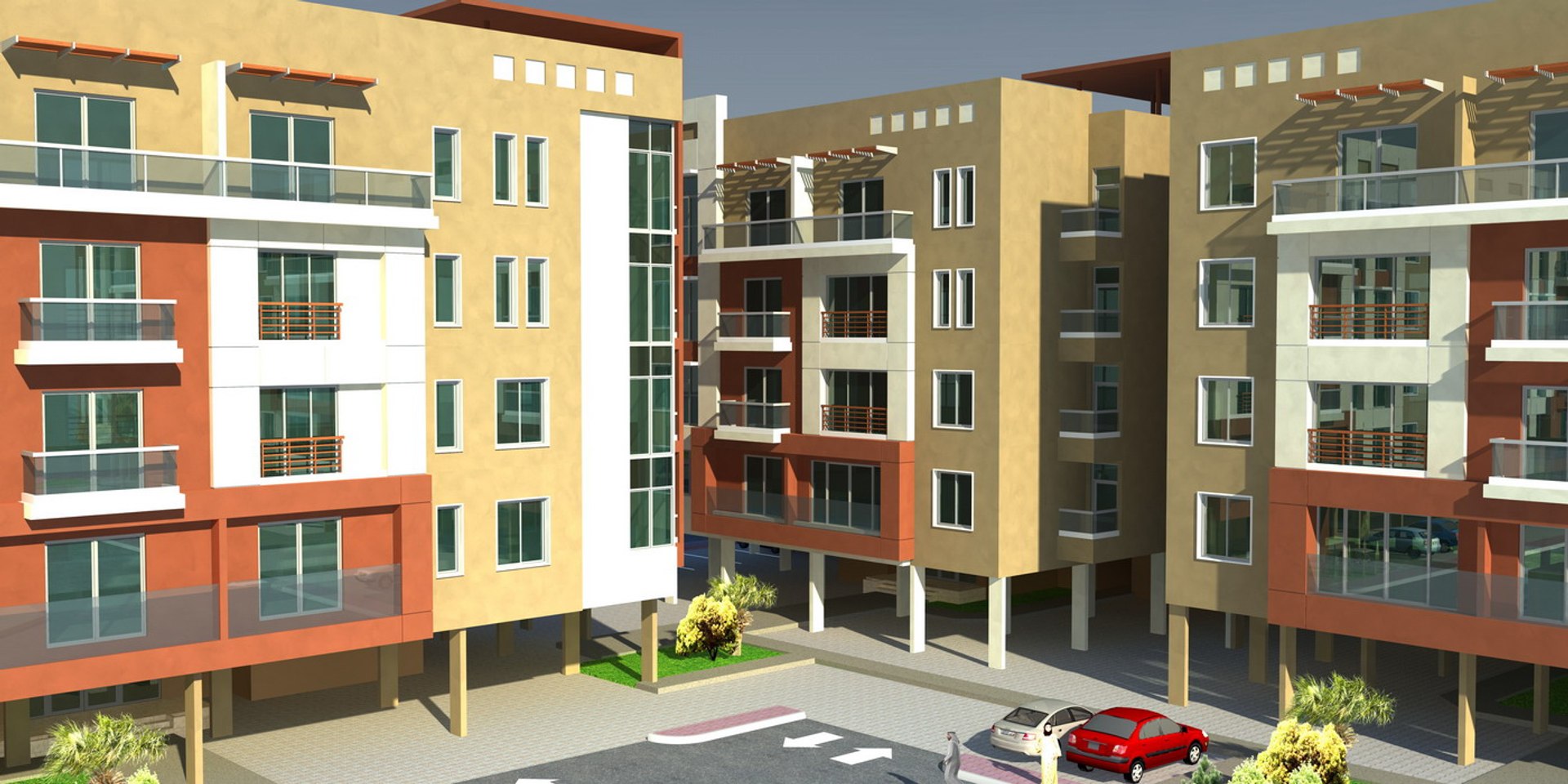 apartment block 3d model