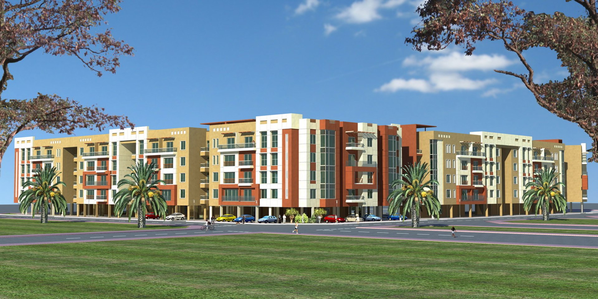apartment block 3d model
