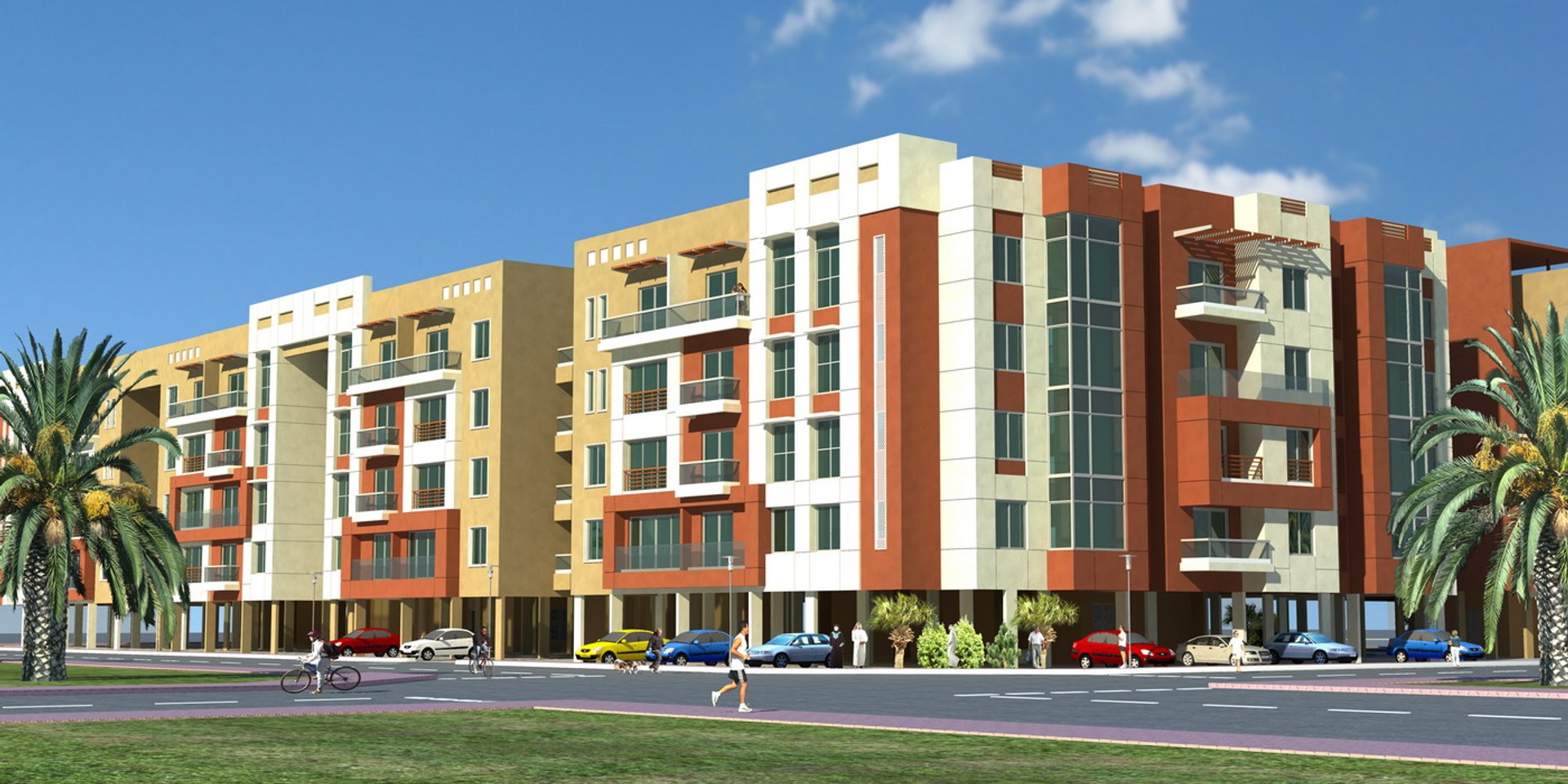 apartment block 3d model