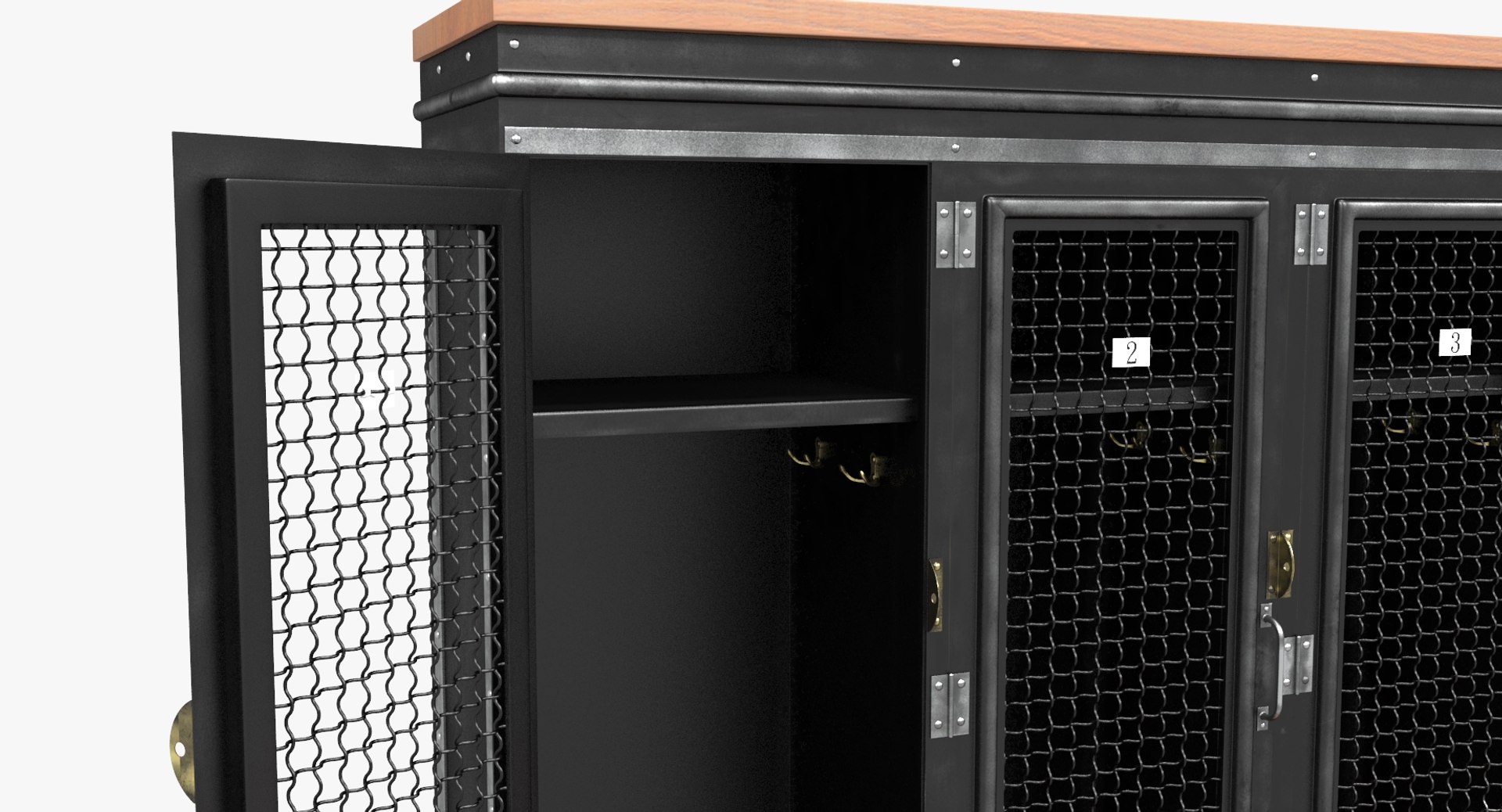 Metal Lockers 3D Model - TurboSquid 1232967