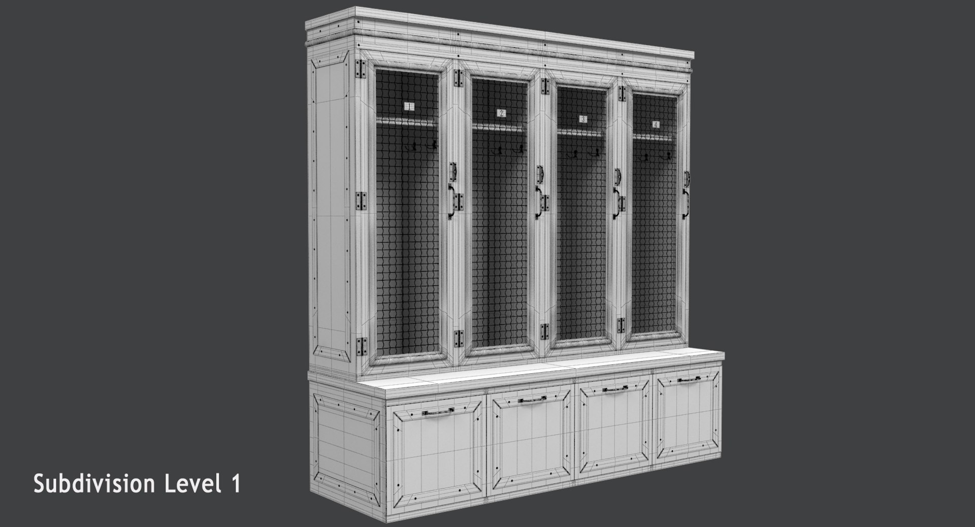 Metal Lockers 3D Model - TurboSquid 1232967