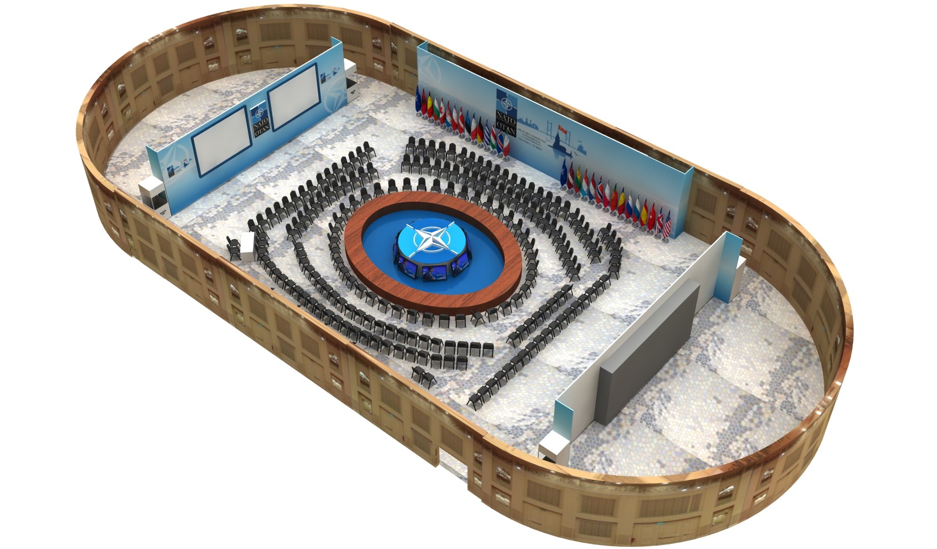 3D Nato Stage Decor - TurboSquid 1569557