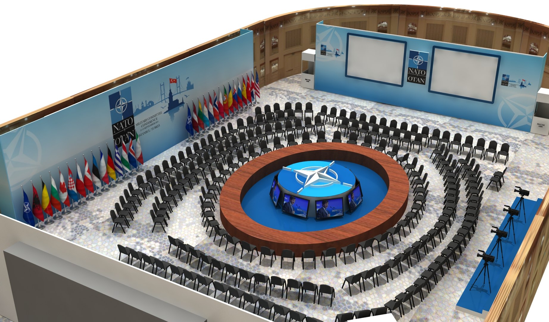 3D Nato Stage Decor - TurboSquid 1569557