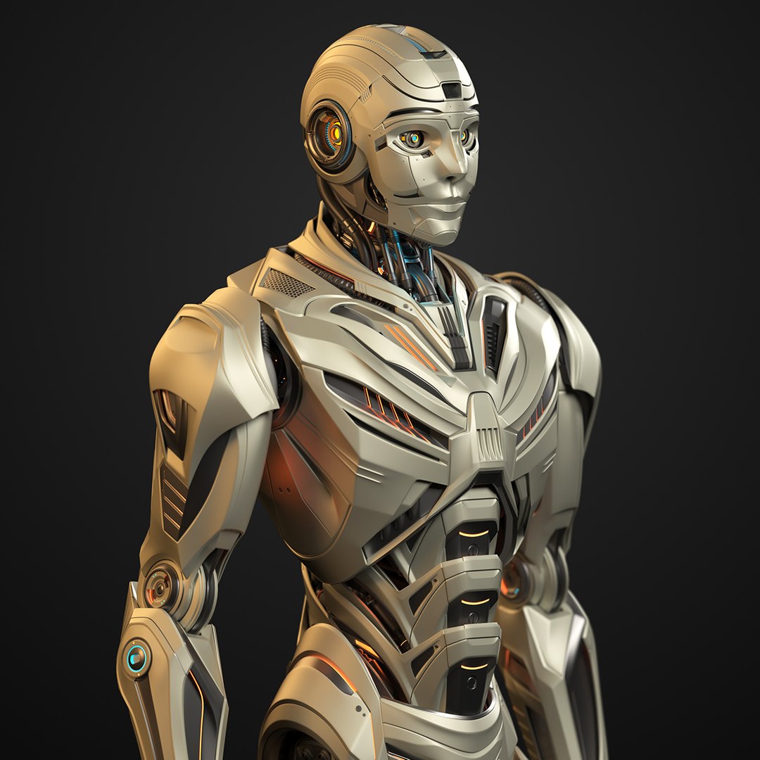 3D FUTURISTIC ROBOT MAN 3 - Rigged - TurboSquid 1923630