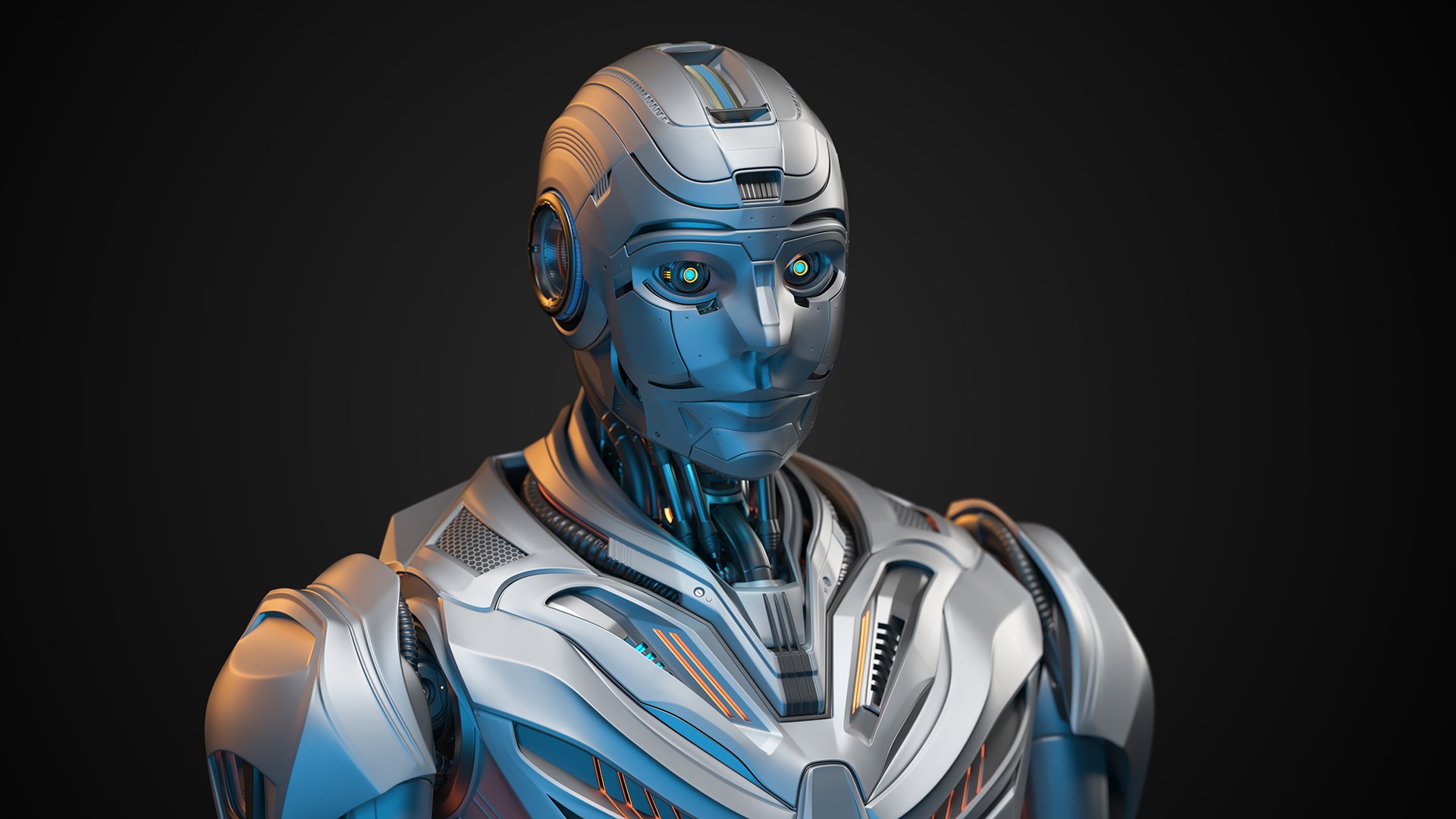3D FUTURISTIC ROBOT MAN 3 - Rigged - TurboSquid 1923630