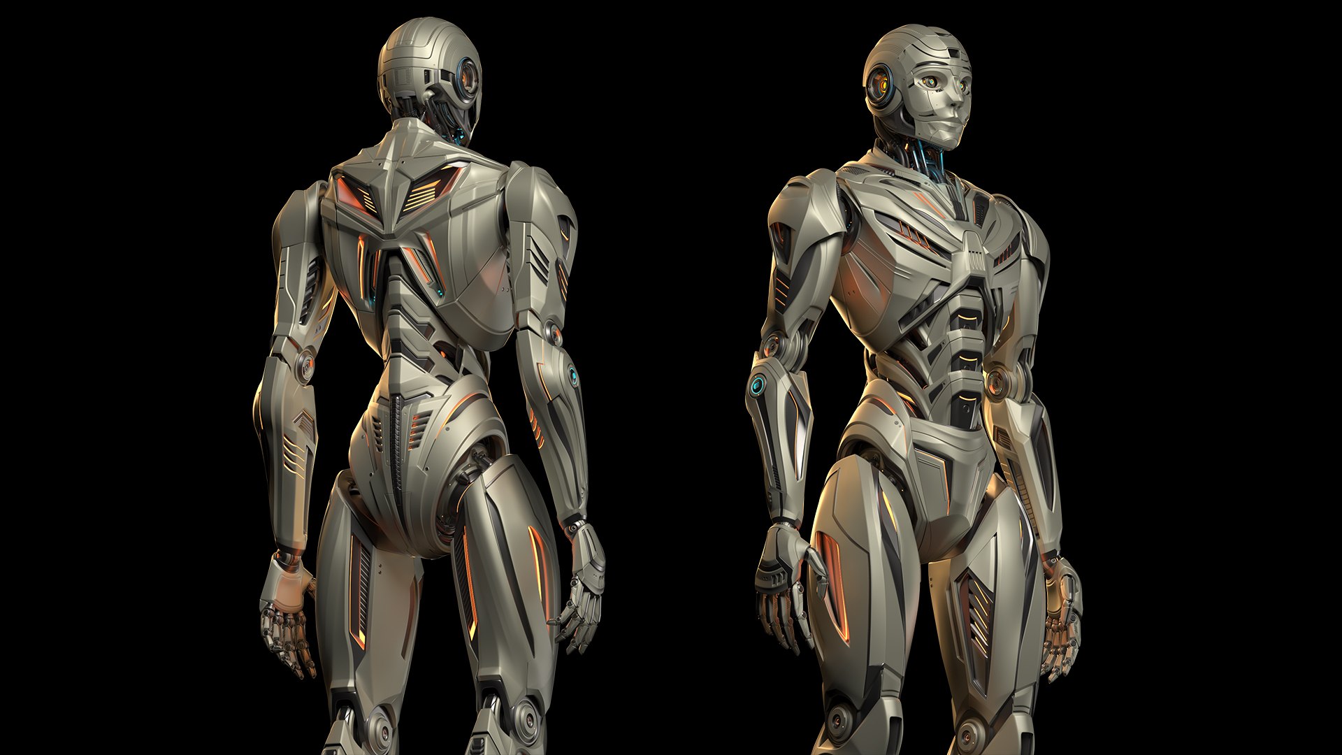 3D FUTURISTIC ROBOT MAN 3 - Rigged - TurboSquid 1923630