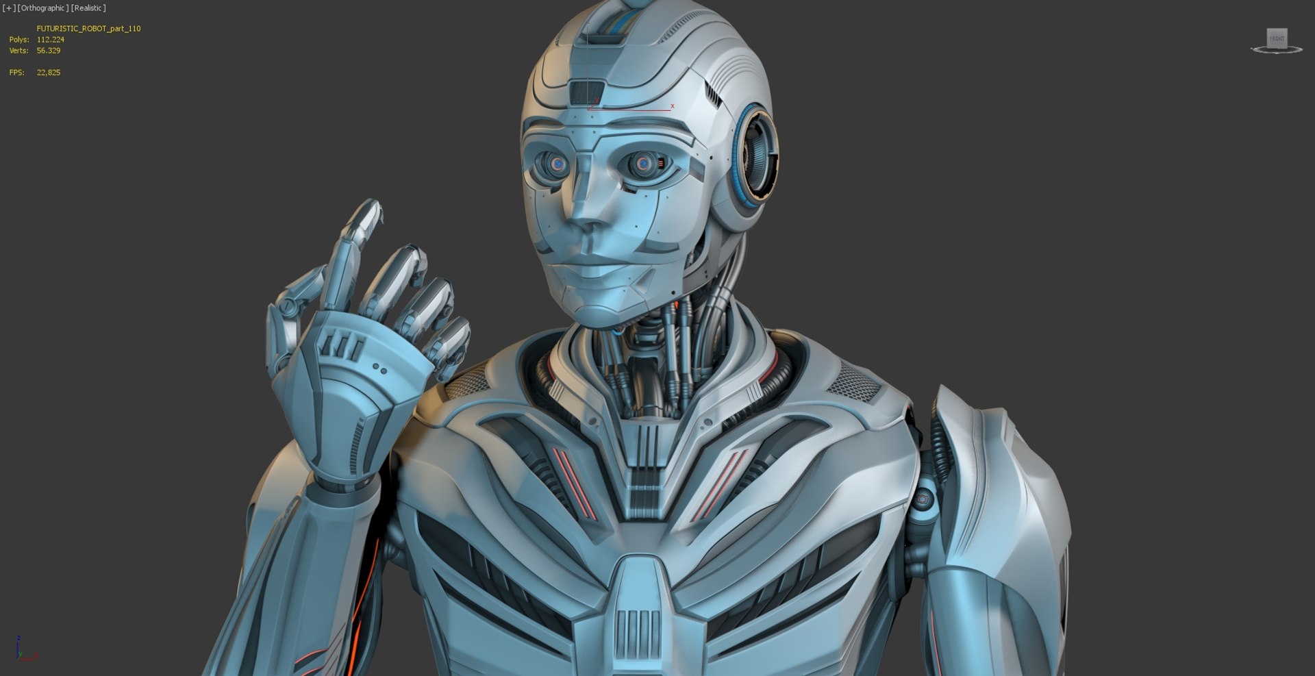 3D FUTURISTIC ROBOT MAN 3 - Rigged - TurboSquid 1923630