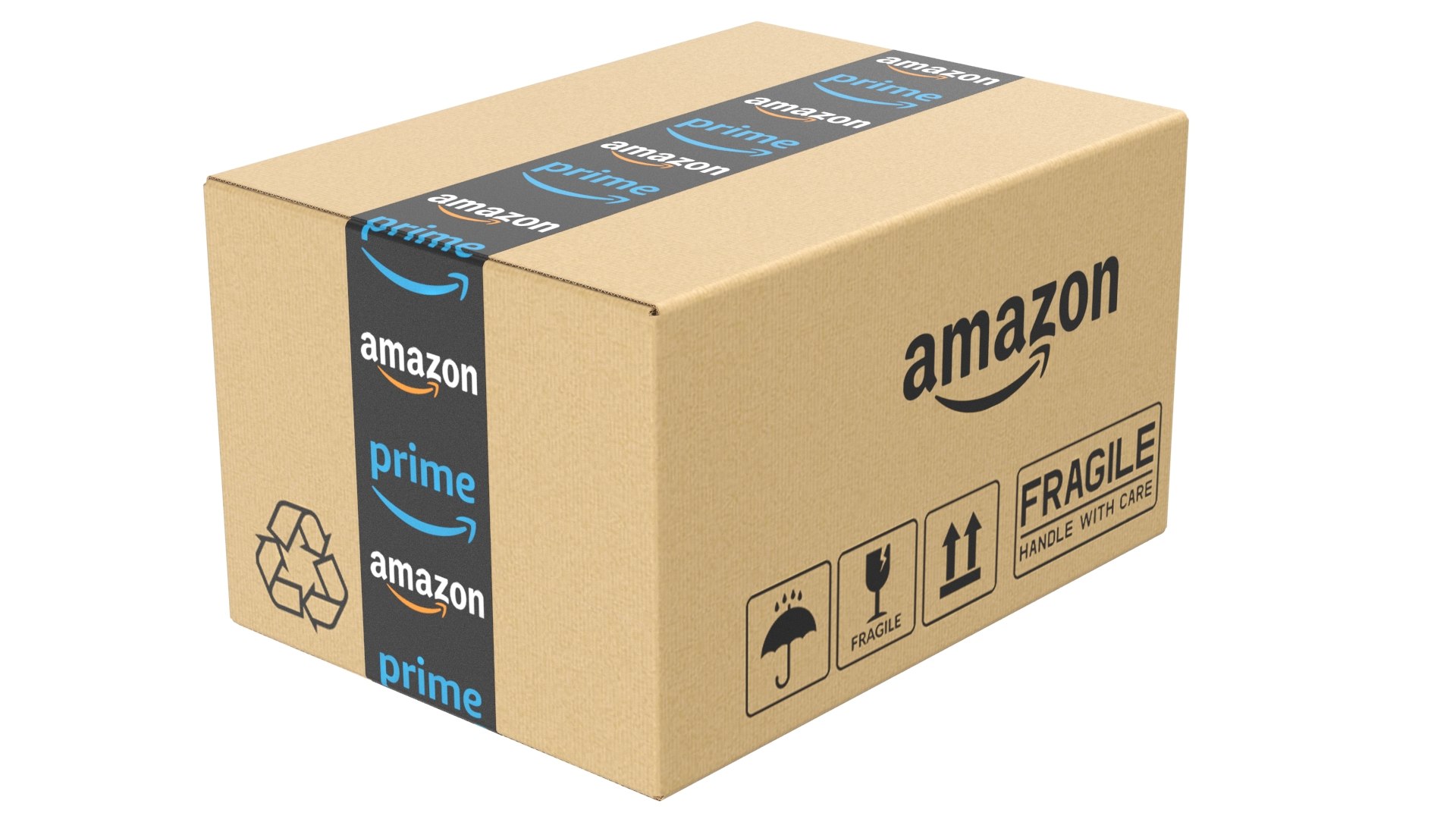 3D Detailed Amazon Cardboard Box - TurboSquid 2182645