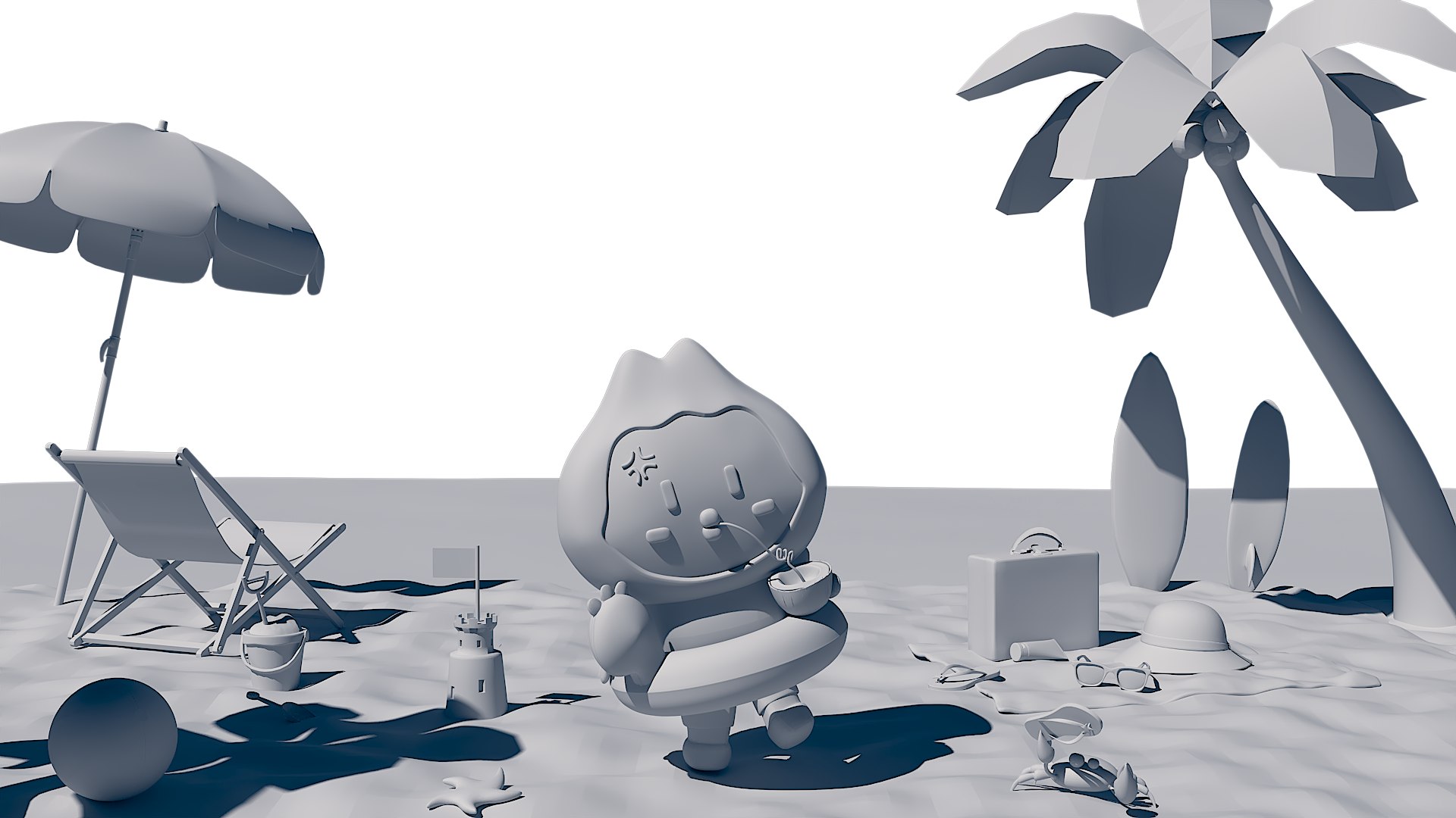 3D Beach 3D Model - TurboSquid 2041259