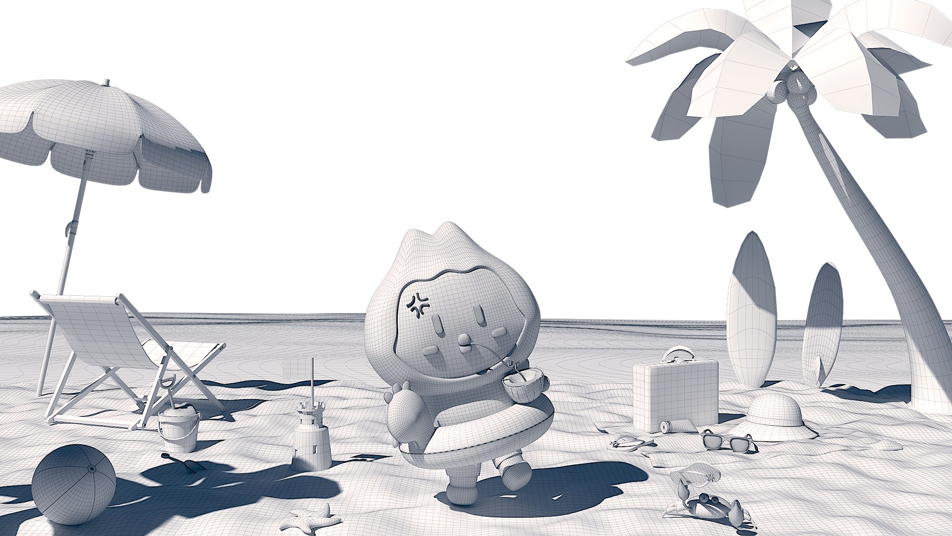 3D Beach 3D Model - TurboSquid 2041259