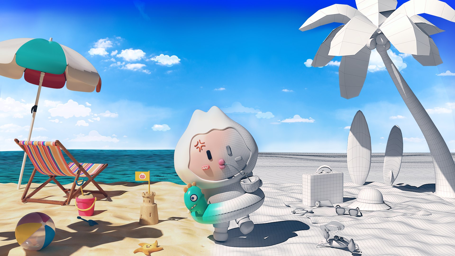 3D Beach 3D Model - TurboSquid 2041259
