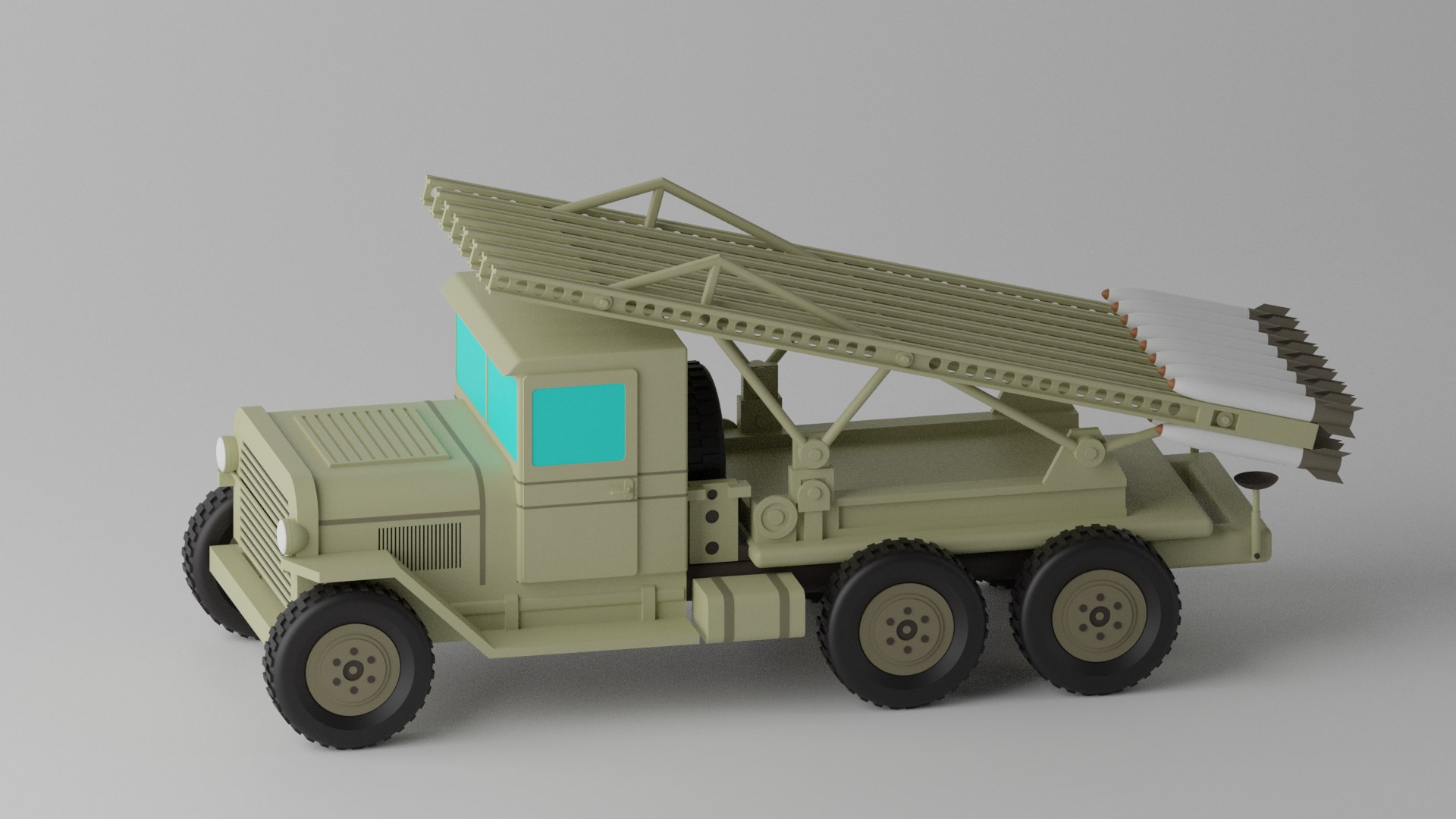 3D Katyusha BM-13 Multiple Rocket Launcher - TurboSquid 2065123
