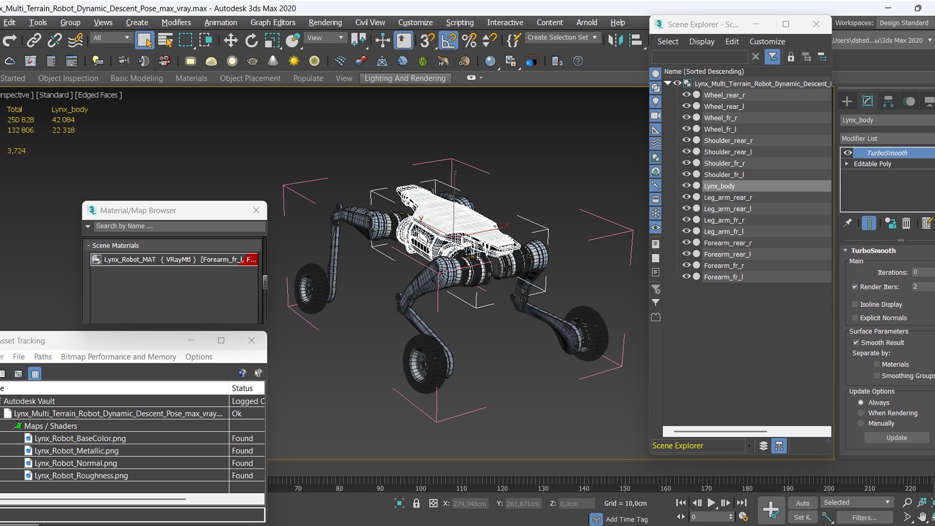 Lynx Multi Terrain Robot Dynamic Descent Pose 3D - TurboSquid 2378205