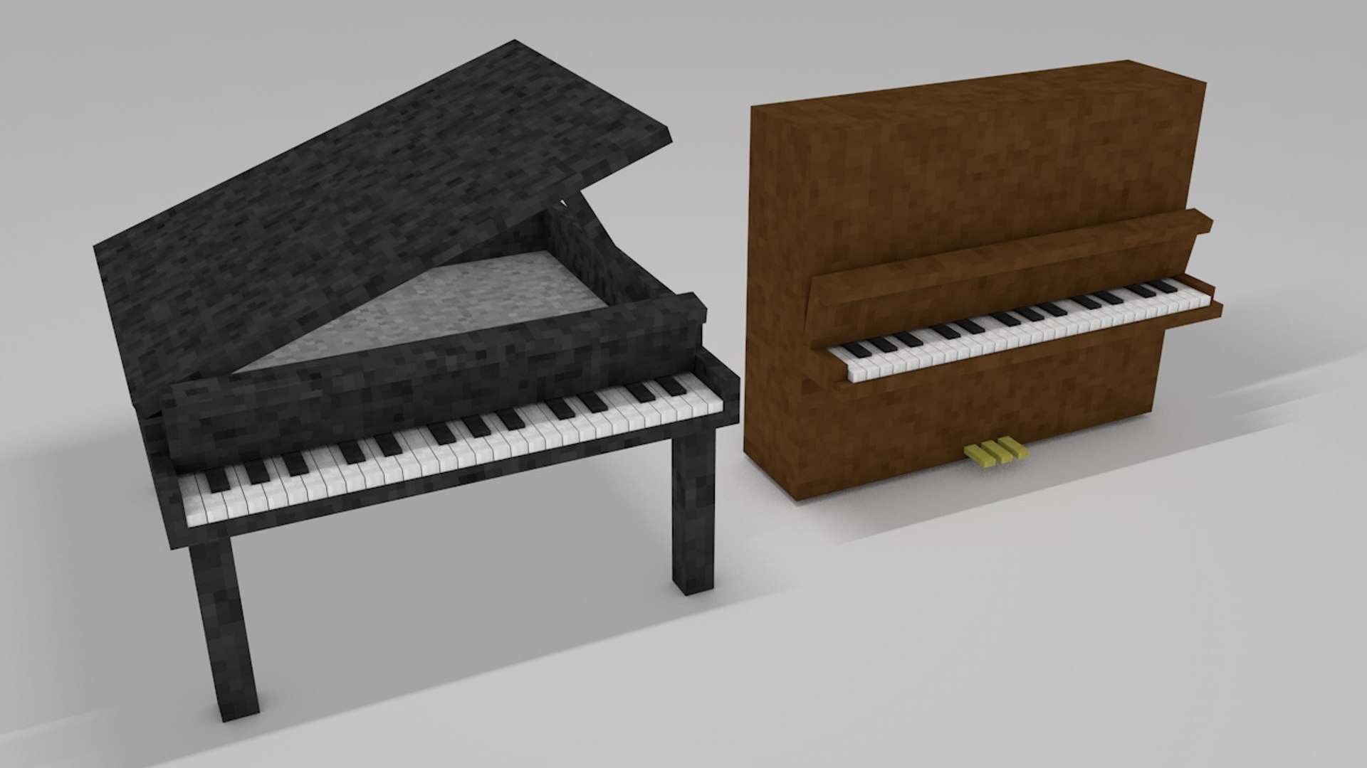 3d Minecraft Library Models: Musical Instruments Model