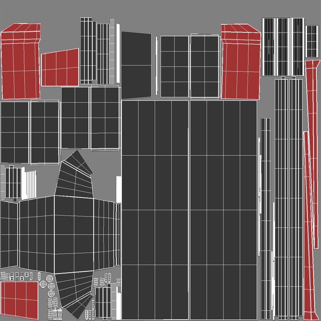 3D Promotion Black Red Floor Shelf Stand Model - TurboSquid 2098301