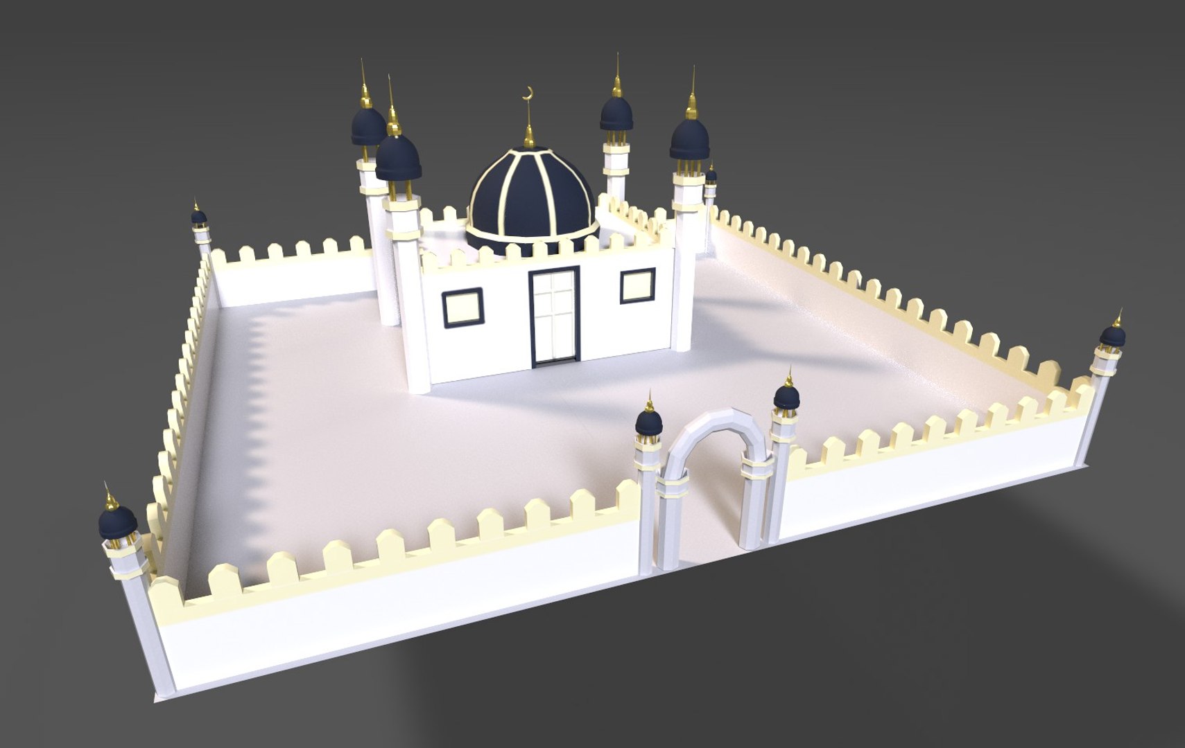 3D Islamic Mosque - TurboSquid 1570252