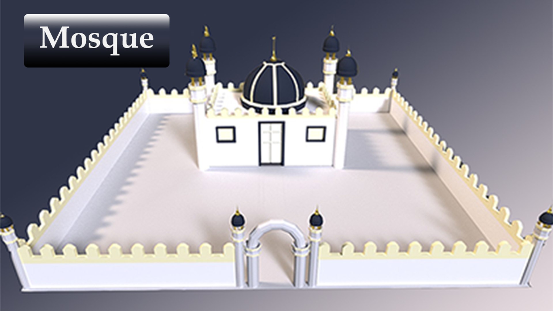 3D Islamic Mosque - TurboSquid 1570252