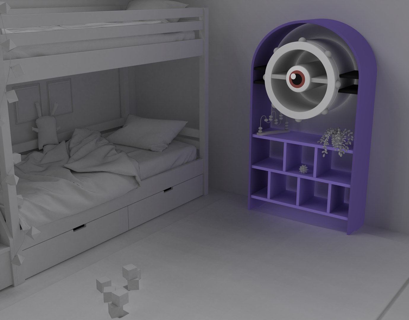 3D Minion Book Shelf Violet 3D Model - TurboSquid 2005510