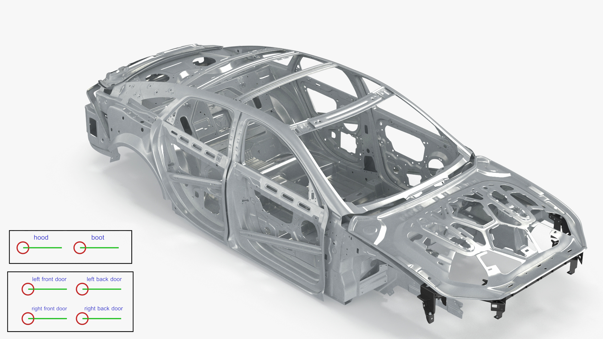 3D Model Car Frame Unibody Structure Rigged - TurboSquid 2212778
