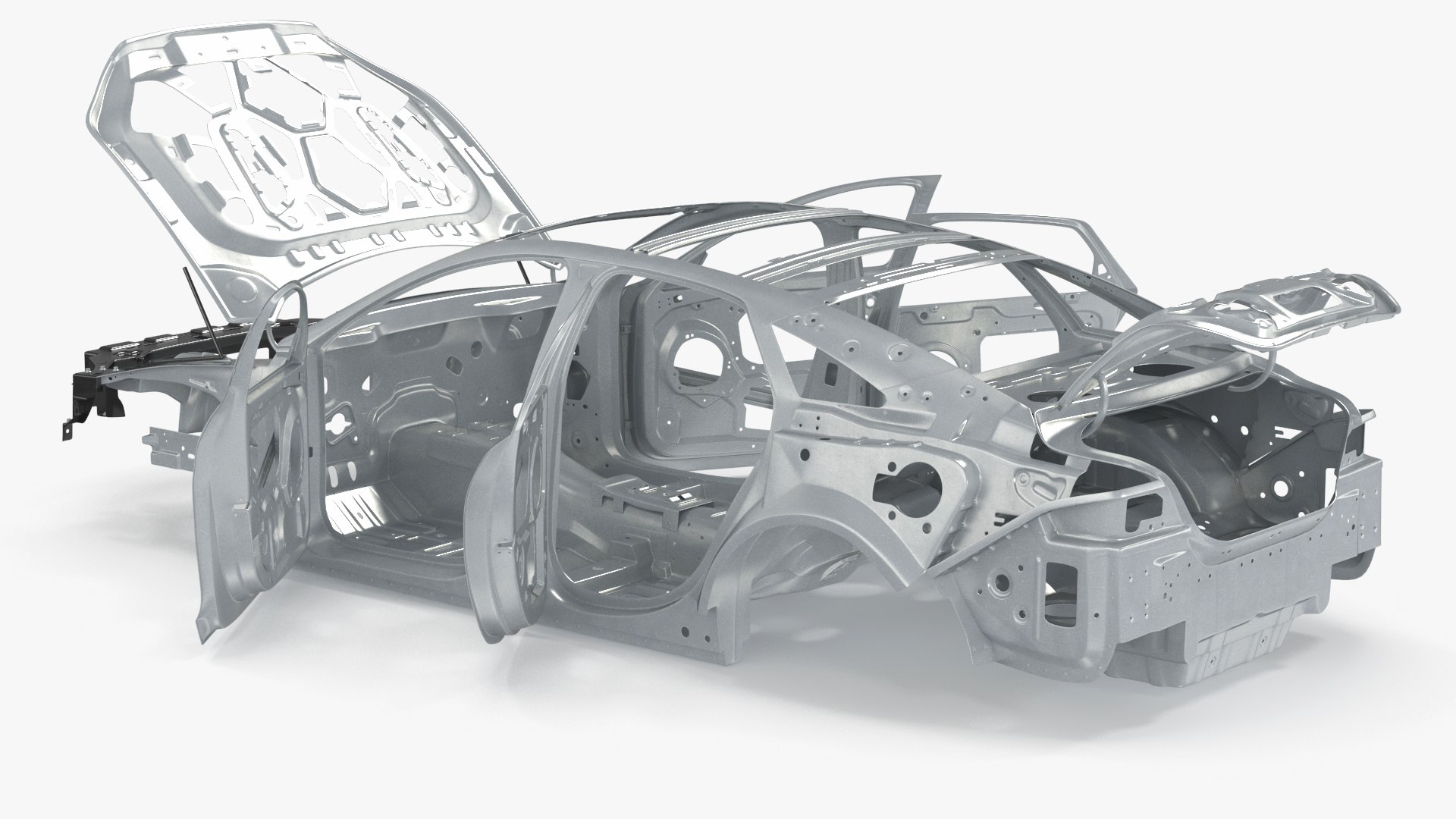 3D Model Car Frame Unibody Structure Rigged - TurboSquid 2212778