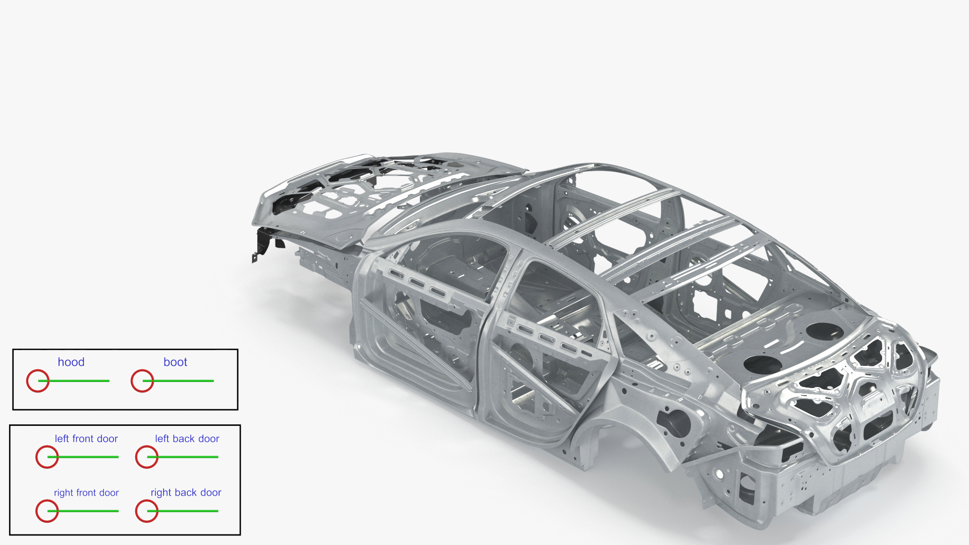 3D Model Car Frame Unibody Structure Rigged - TurboSquid 2212778
