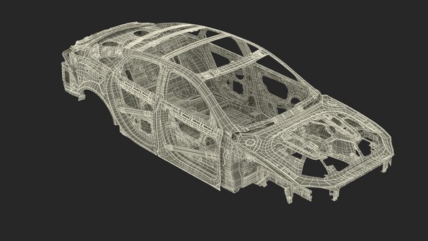 modelo 3d Estructura Unibody del marco del coche aparejada - TurboSquid ...