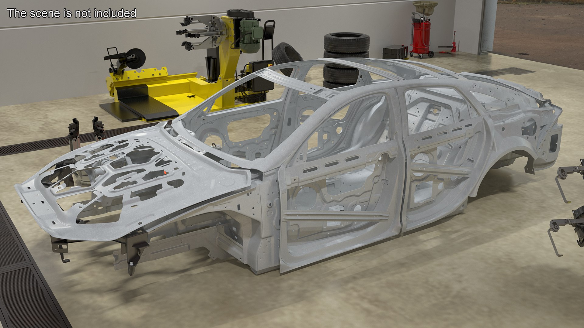 3D Model Car Frame Unibody Structure Rigged - TurboSquid 2212778